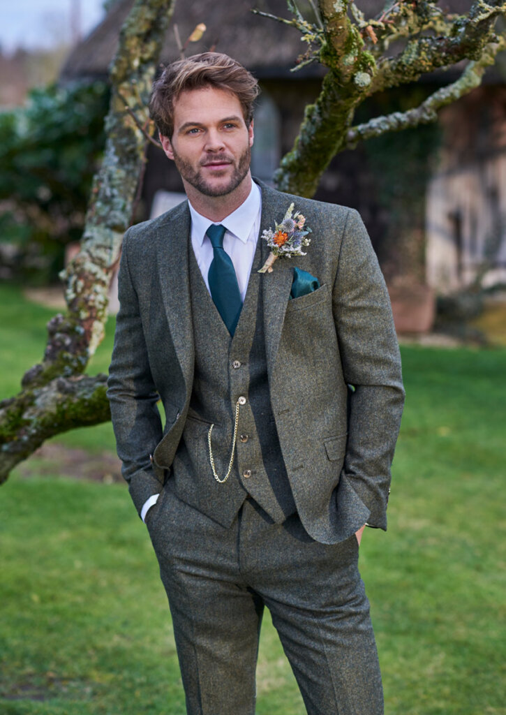 Peter Posh Appleton Men's Tweed Wedding Suit Hire - Limelight Occasions